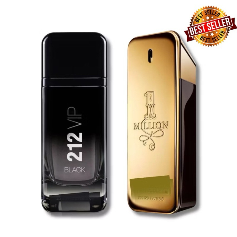 Kit 2 Perfumes Importados Masculinos 212 VIP Black e One Million ...