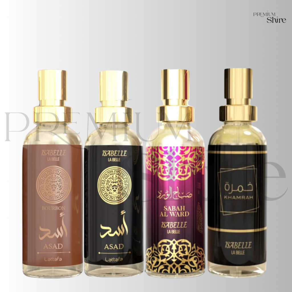 Perfume Arabe Sabah Al Ward + Asad Bourbon + Khamrah + Asad EDP 15ml ...