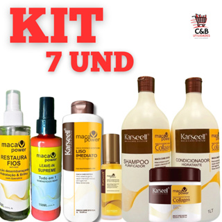Kit Completo Karsell Máscara + Shampoo + Condicionador + Restaura Fios ...
