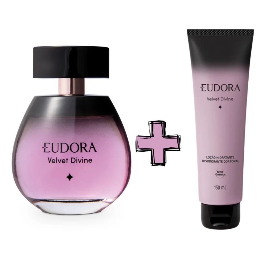 Kit Eudora Velvet Divine : Desodorante Colônia 100ml + Loção Corporal ...
