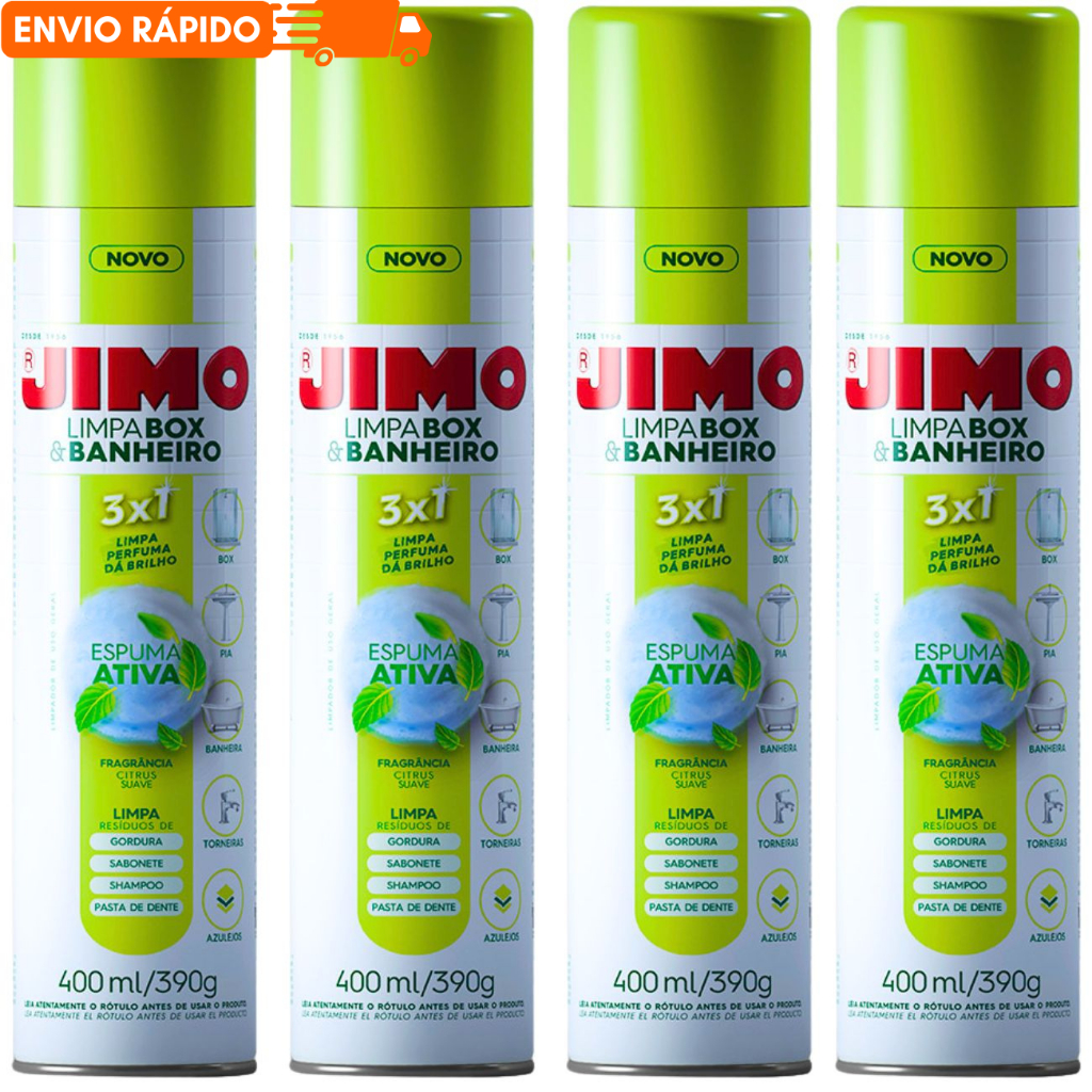 Kit Limpa BOX e BANHEIRO Spray JIMO 400ml Limpeza Profunda | Shopee Brasil