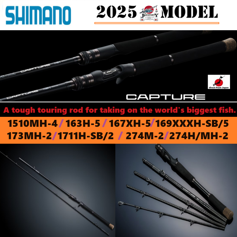 SHIMANO 25'CAPTUER Vários tipos Multipeça/Uma e meia/2 peças/Carretel ...