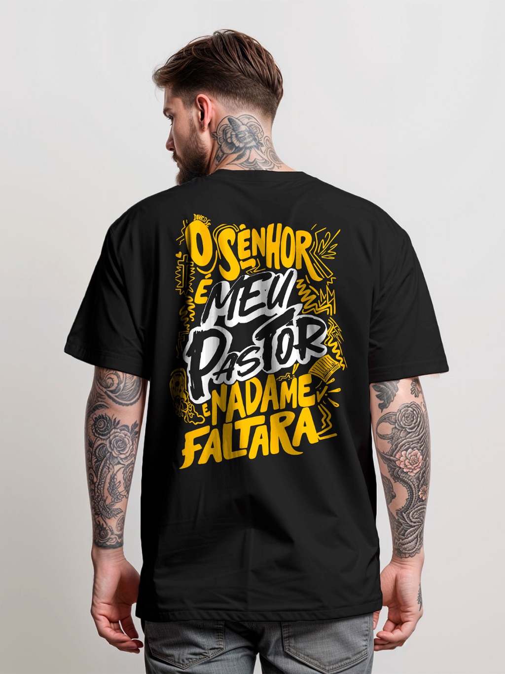 T-Shirt Masculina Camiseta Manfinity Nada Me Faltara Camisa Street Wear ... T-Shirt Masculina Camiseta Manfinity Nada Me Faltara Camisa Street Wear ...