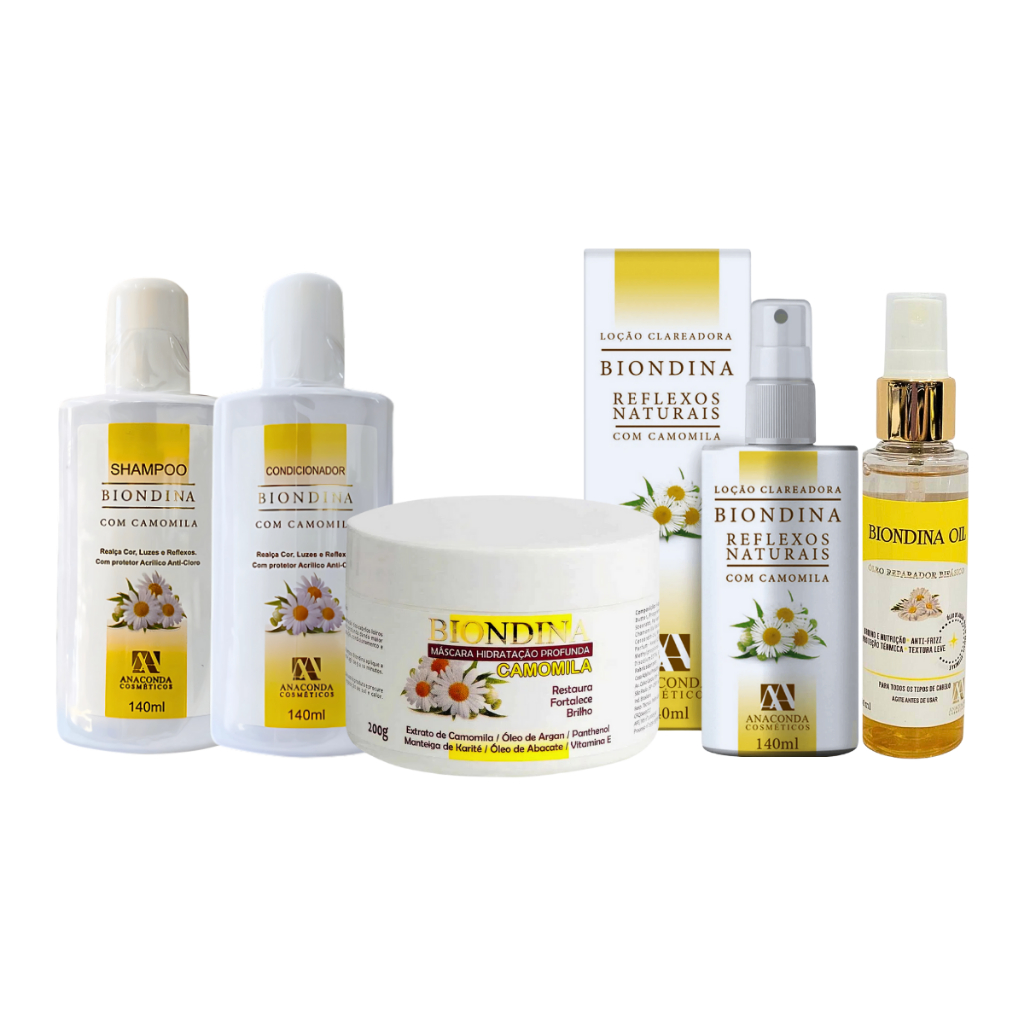 Kit Biondina Completo 5 Itens Tratamento de Reflexos e Loiras Naturais ...