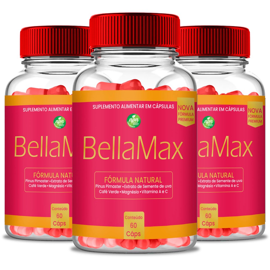 Kit 3 Bella Max - Suplemento Alimentar - Envio Imediato - 180 CAPS ...