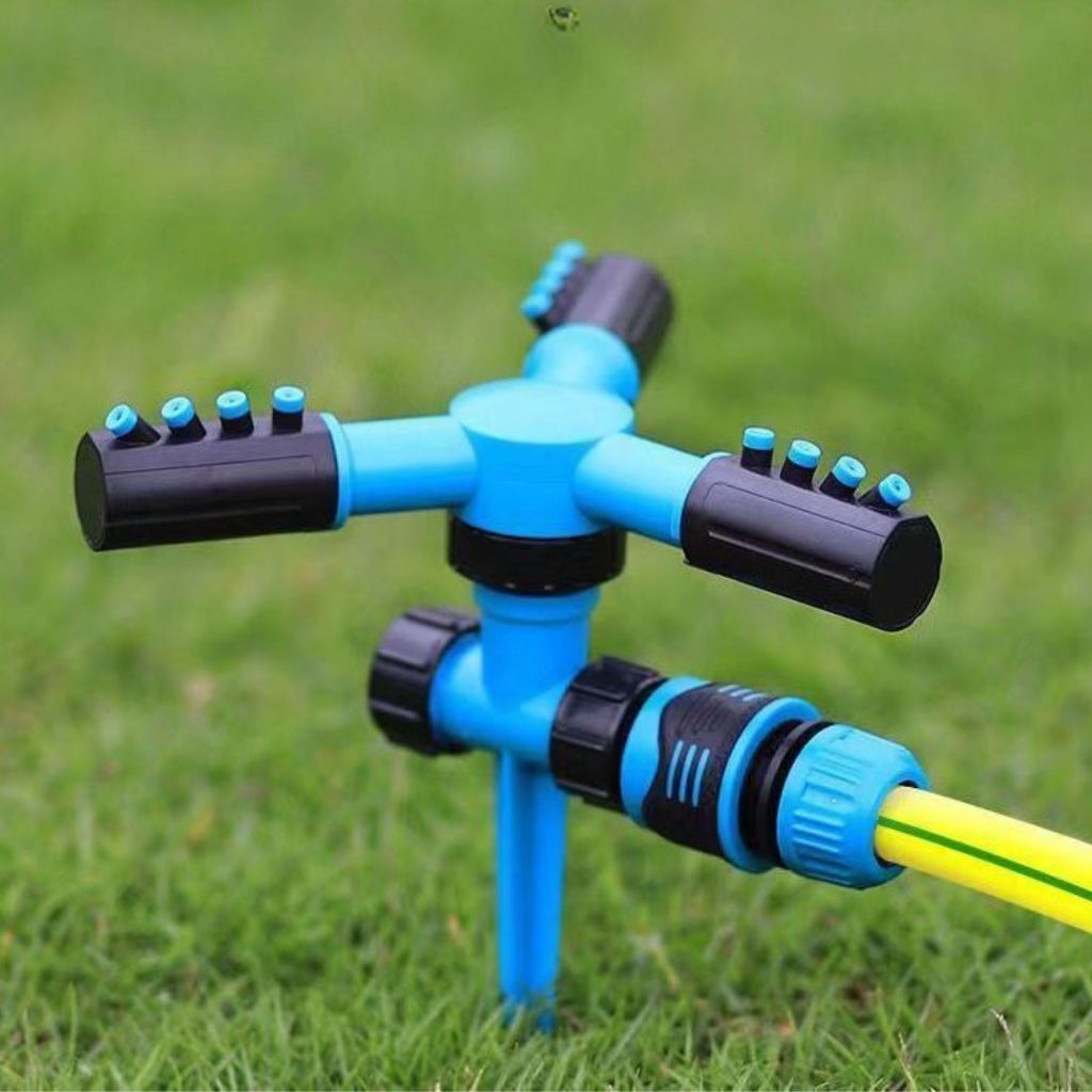 Aspersor De Jardim Com 3 Bicos Rotativo 360 Graus Para Irrigação ...