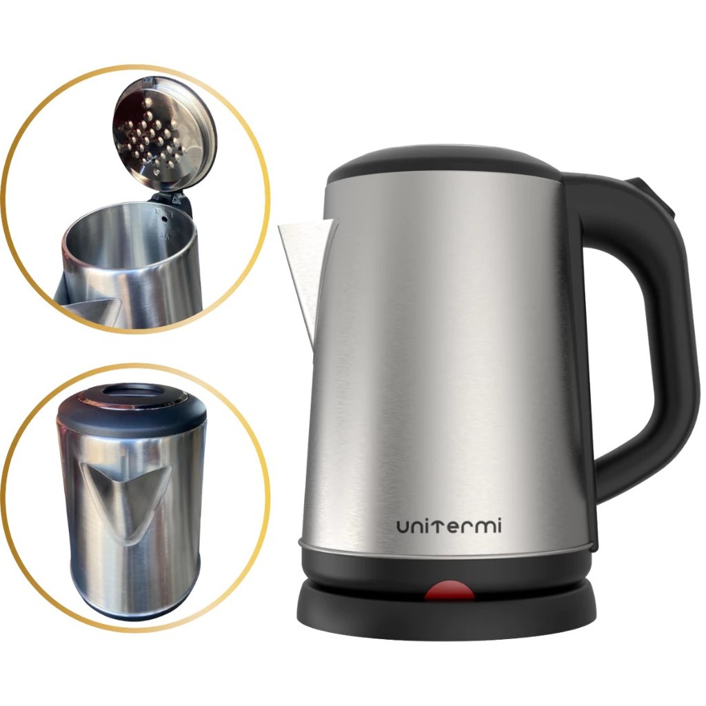 Chaleira Jarra Elétrica Inox Saara 1,8 Litros Unitermi 127/220v | Shopee Brasil