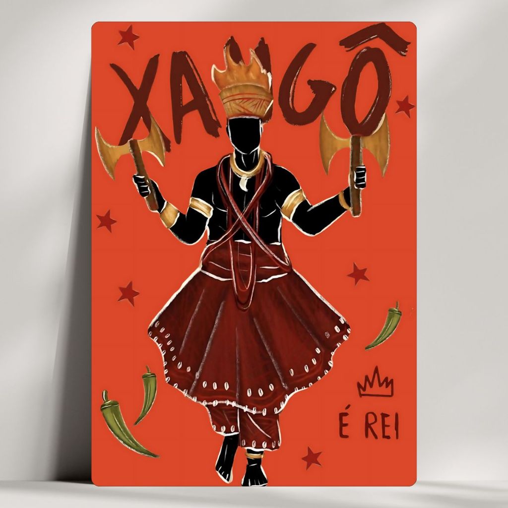 Quadro Decorativo Orixá Xangô- Umbanda Candomblé Oxalá - Coleção Giz ...