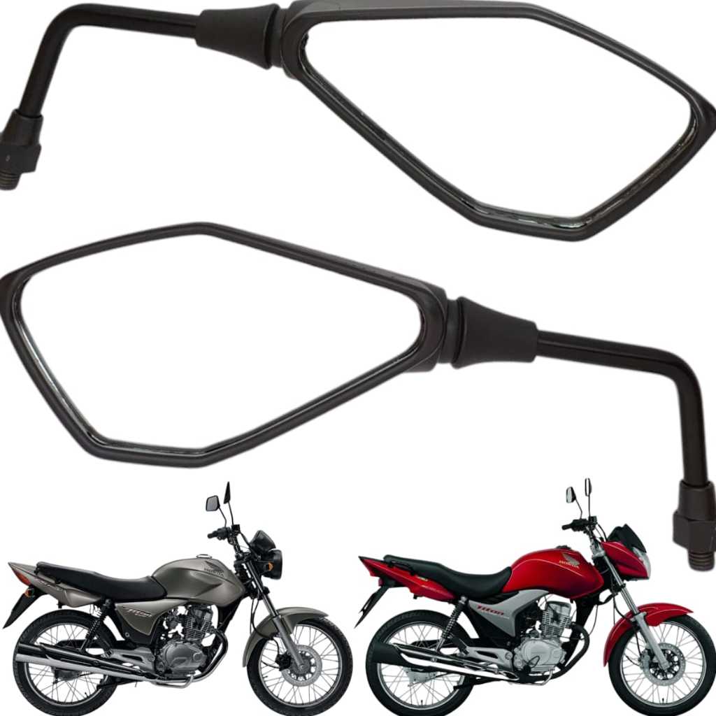 Par Retrovisor Kawasaki Z400 Mini Rebaixado 90 Graus Motos Honda Titan ...