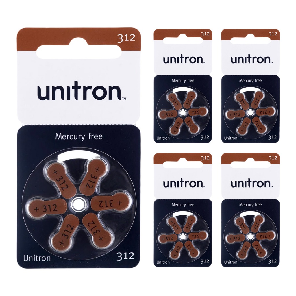 30 Baterias Pilhas Auditivas Unitron 312 PR41 - 5 Cartelas | Shopee Brasil