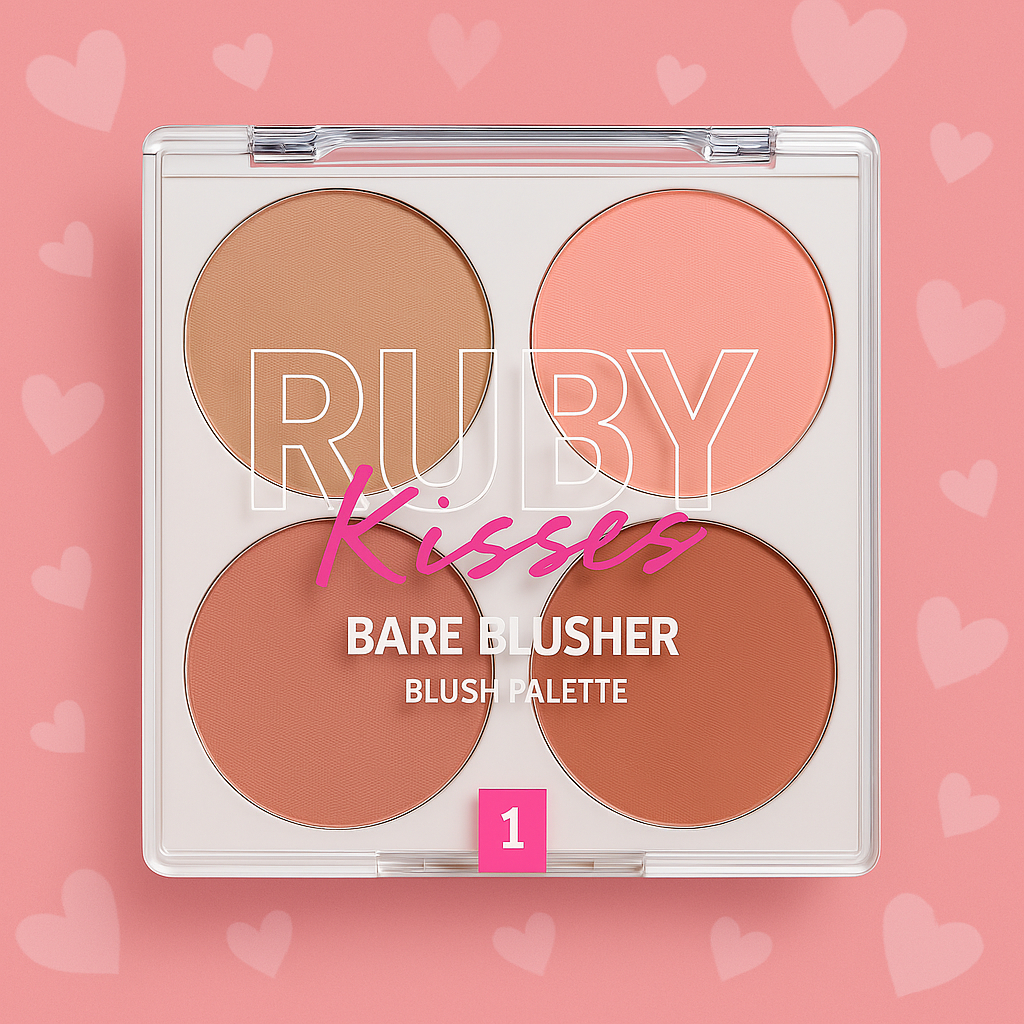 Ruby Kisses Paleta Bare Blusher | Shopee Brasil