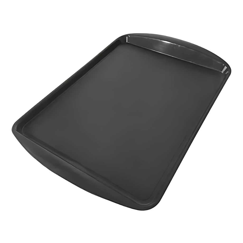Bandeja na Cor Preta Plastica Self service grande 44x30,7cm buffet ...