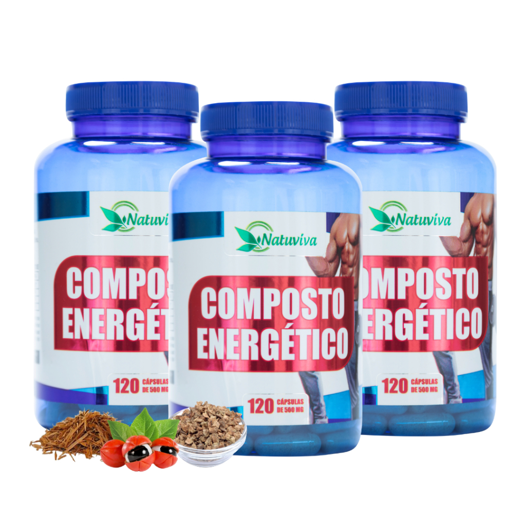 Composto Energético 500 mg 120 Cápsulas - Suplemento Natural - Kits Com ...