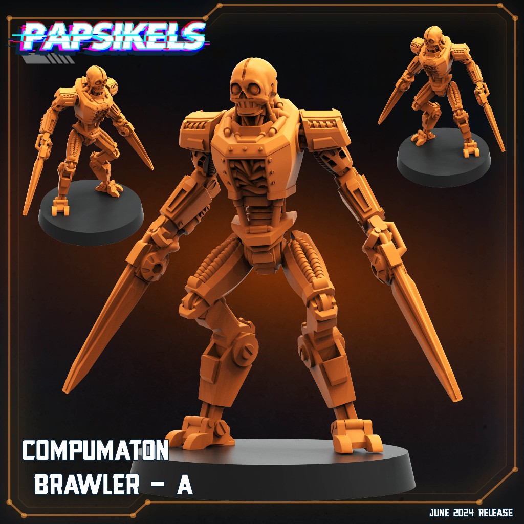 Miniaturas RPG - robos automatos - automatons - cyberpunk | Shopee Brasil