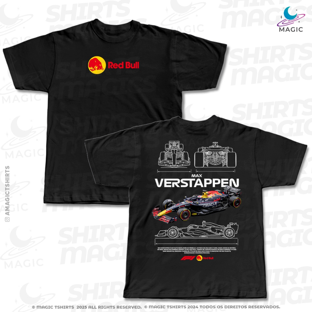 Camiseta Max Verstappen BluePrint RB21 New car F1 2025 Red Bull Racing ...