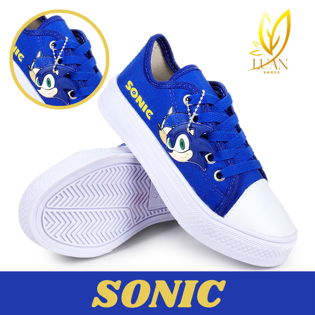 TENIS INFANTIL DO SONIC CANO BAIXO AZUL ESCOLAR PASSEIO PRESENTE ...