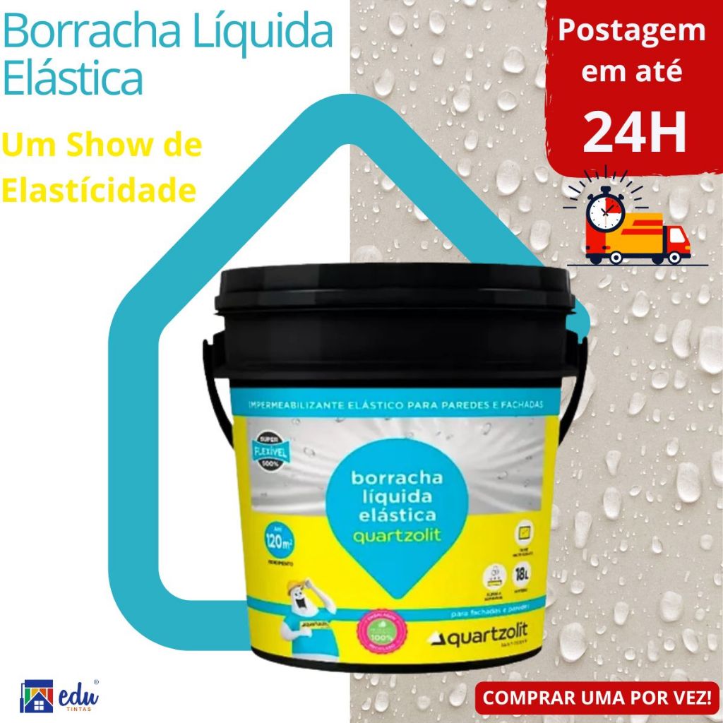 Tinta Borracha Líquida Elástica Quartzolit Impermeabilizante Para ...