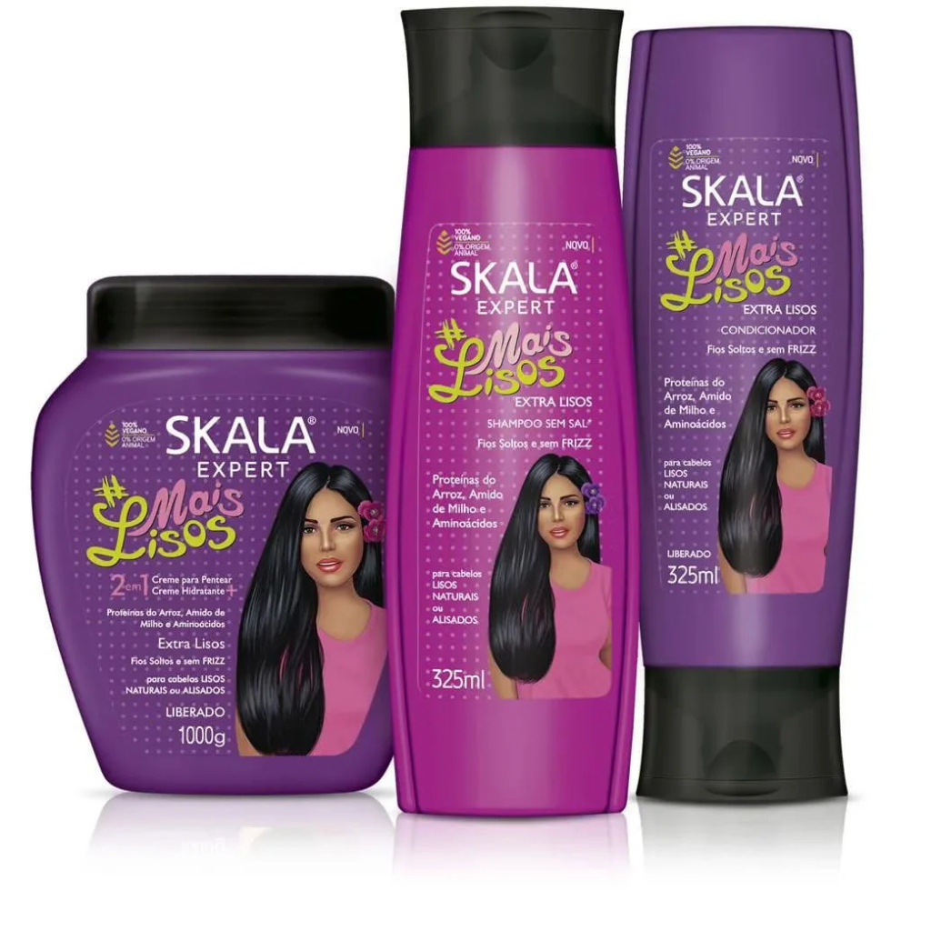 Skala Mais lisos Shampoo, Condicionador e 1kg | Shopee Brasil