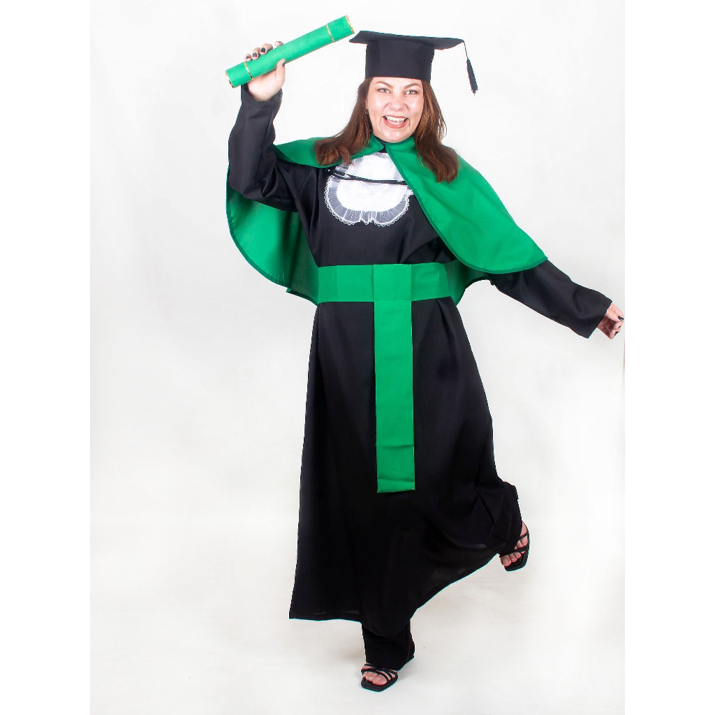 Beca de Formatura com Pelerine para Adulto completa com Babados, Capelo ...