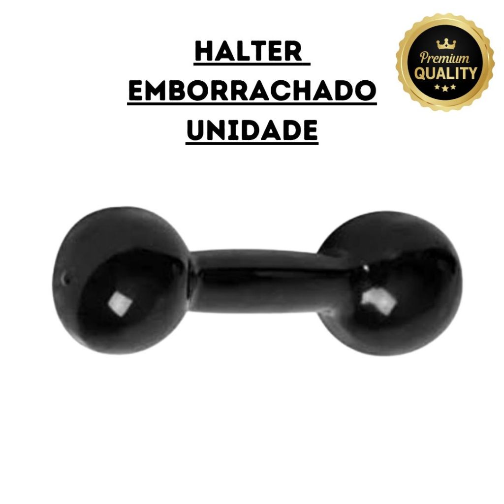 Halter Academia Musculação Emborrachado - 1 Kg ao 5 Kg Unidade Pesinho ...
