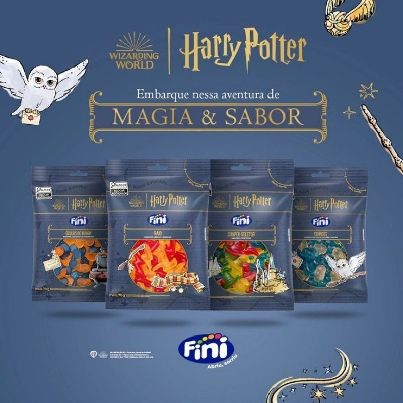 Kit 12 Unidades de Bala Fini Gelatinosas Harry Potter 70g cada | Shopee Brasil