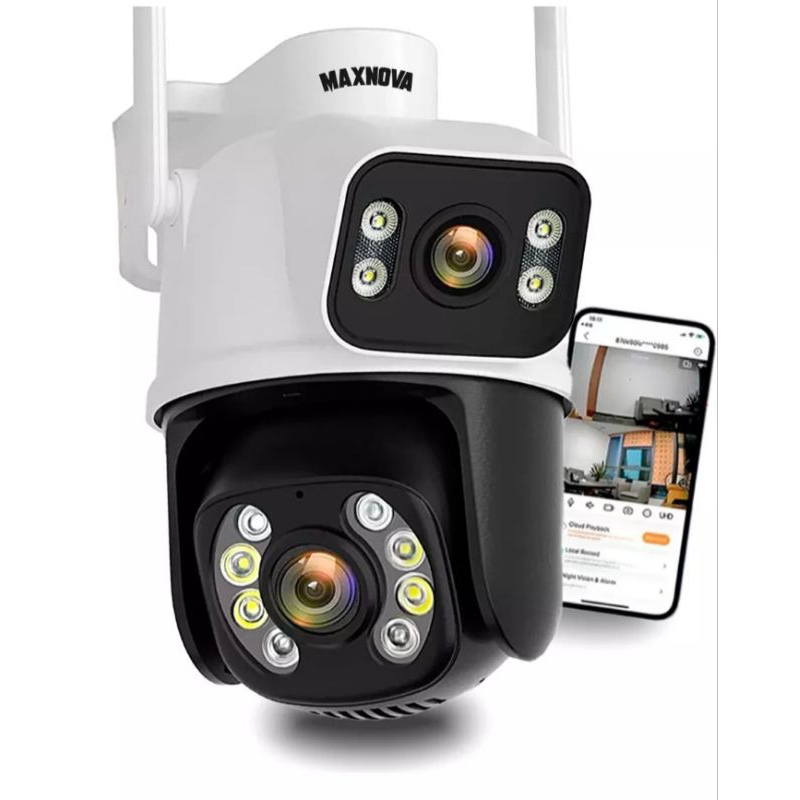 camera dome IP wireless ptz de dupla lente detecção humana com ia ...