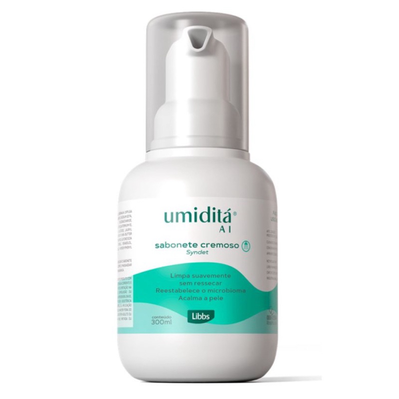 Sabonete Líquido Cremoso Facial e Corporal Umiditá AI Syndet 300ml ...