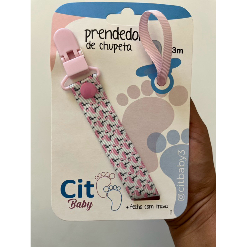Prendedor de chupeta Cit Baby fecho com trava | Shopee Brasil