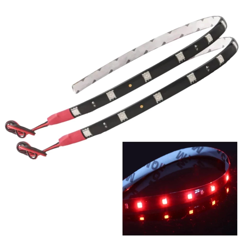 Kit 4 Fita Siliconada 12 Led 30 Cm Vermelha | Shopee Brasil