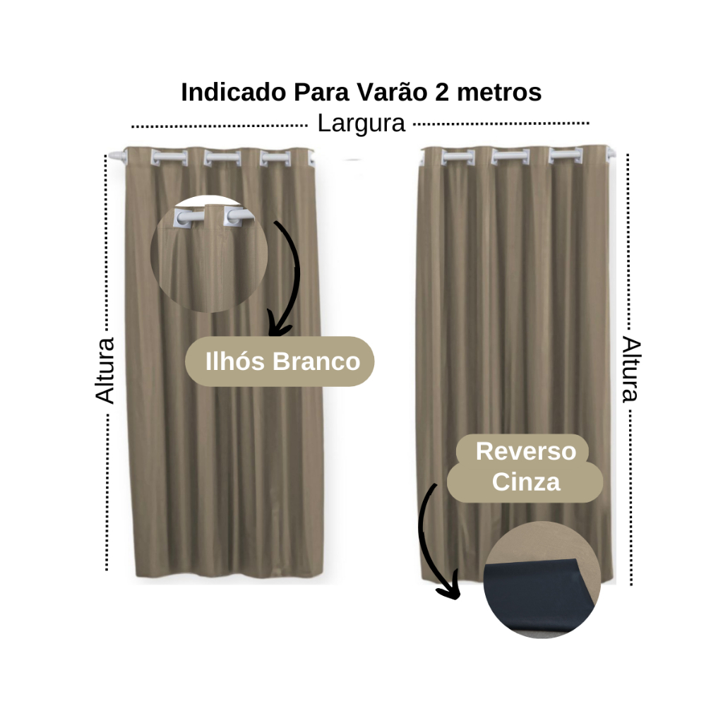 Cortina PVC 100% Corta Sol 2,80m De Largura X 1,50m De Altura Para ...