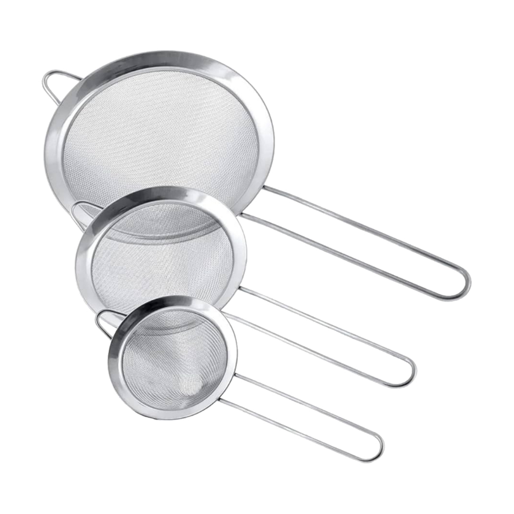 Kit 3 Peneira Coador Em Aço Inox Para Cozinha, Conjunto De Peneiras ...