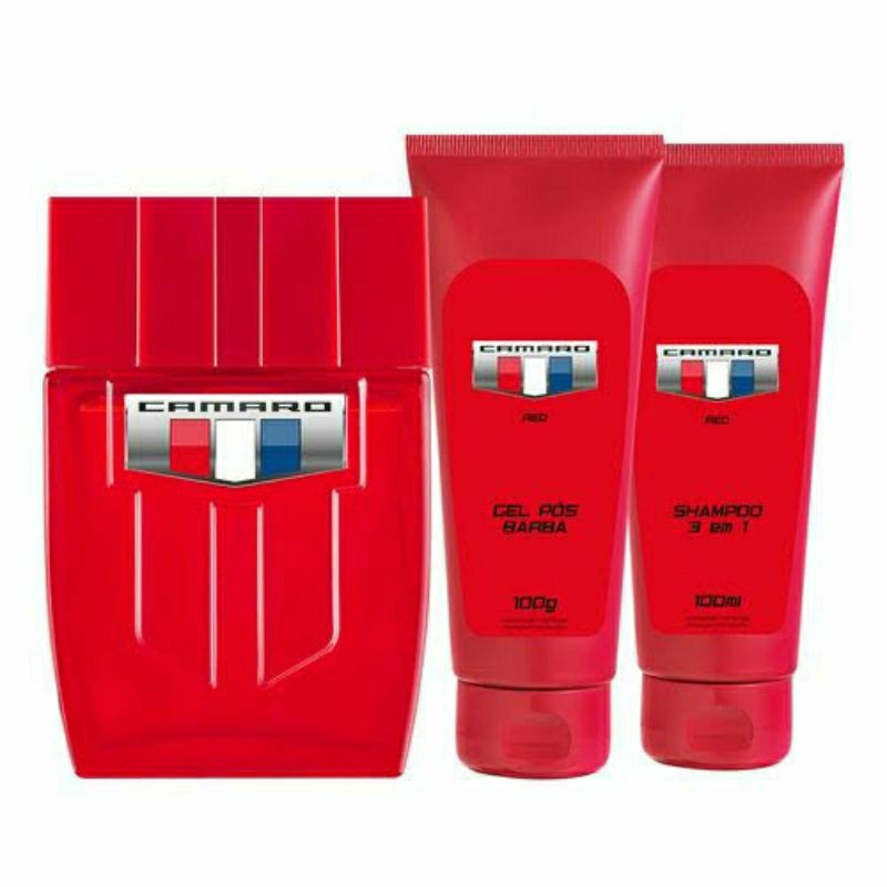 Kit Camaro Red (Deo Colônia 100ml + Shampoo 100ml + Pós Barba 100ml ...