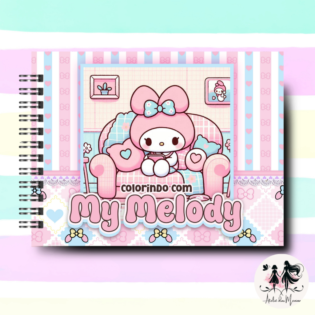 Livro de Colorir MY MELODY - Coloring Book 50 Folhas 180G Caderno de ...