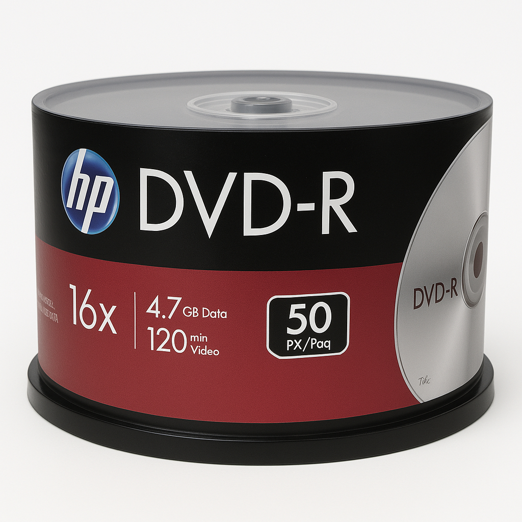 200 Undades Dvd-r 4.7gb 16x 120 Min Logo Hp Original | Shopee Brasil