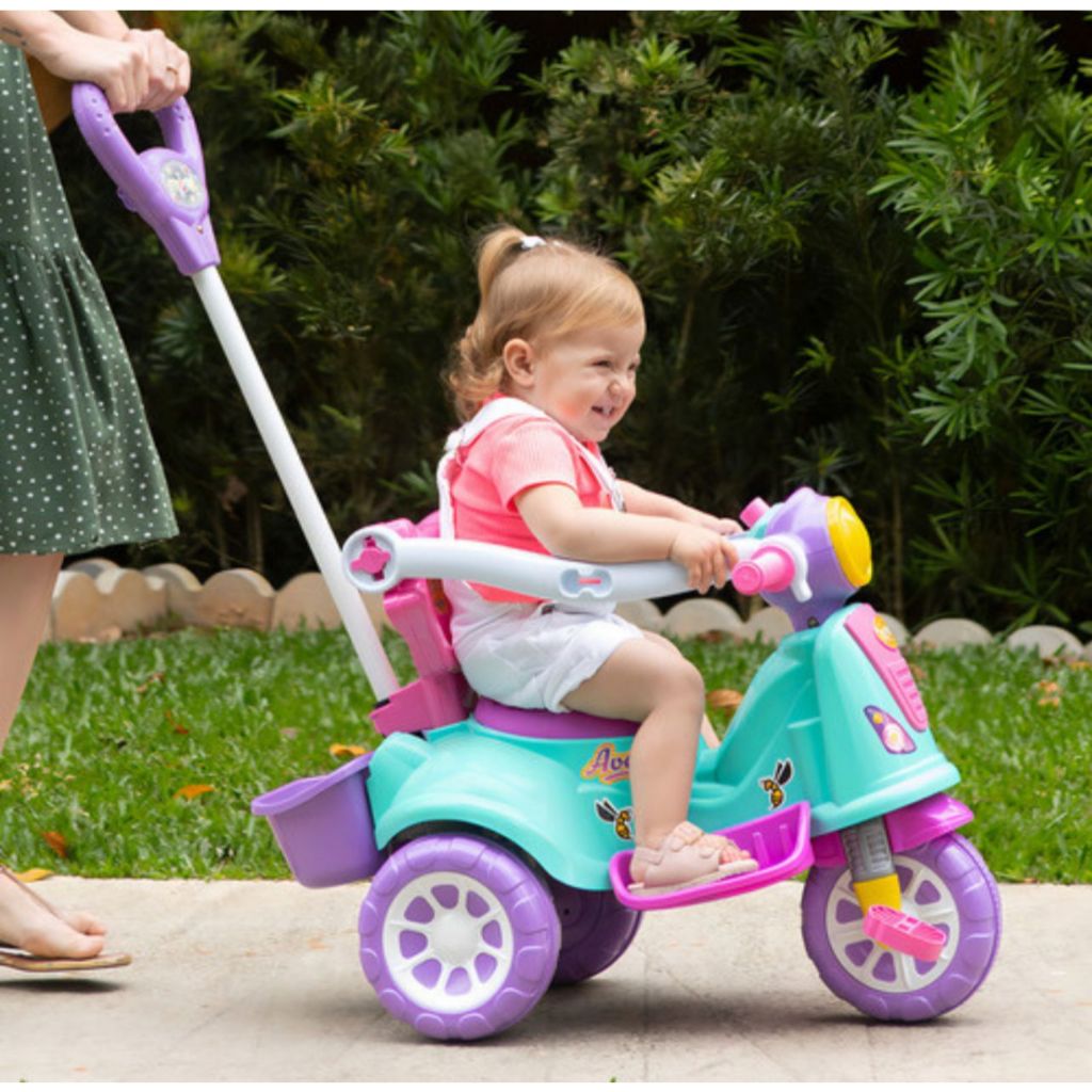 Triciclo Infantil Avespa Maral Com Empurrador Proteção Lateral Pedal ...