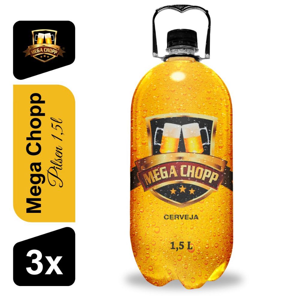 Mega Chopp Pilsen 1,5l Growler (3un) | Shopee Brasil