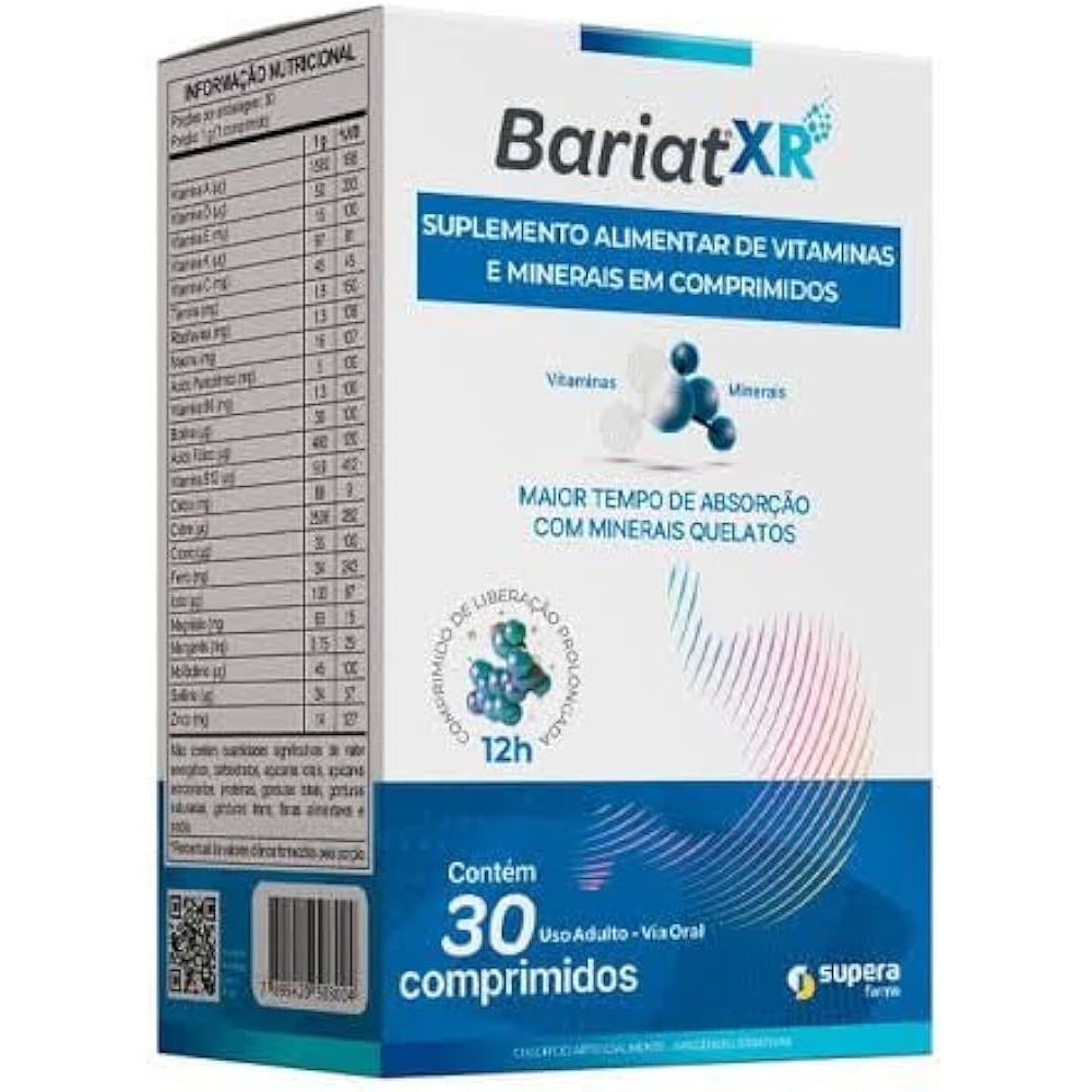 BARIAT XR 30 COMPRIMIDOS SUPLEMENTO ALIMENTAR SUPERA | Shopee Brasil