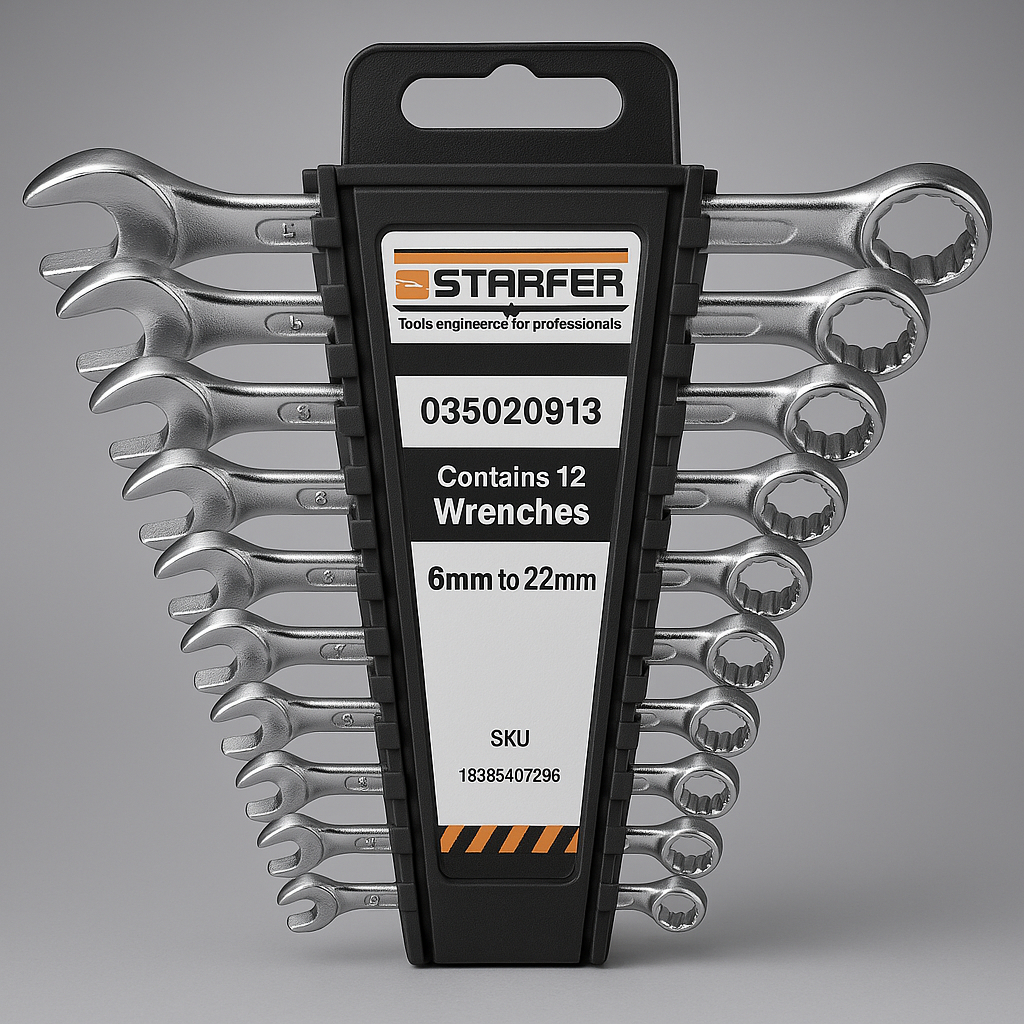 Kit 12 Chaves Combinadas Starfer – Estrela e Boca 6 a 22mm | Original ...