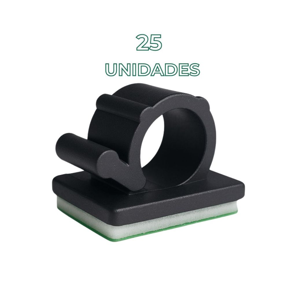 Kit de clips organizador de fios e cabos 9mm 25 unidades esconde fio e ...