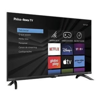 Smart TV PTV32K34RKGB 32 polegadas Full HD LED Roku TV Philco | Shopee Brasil