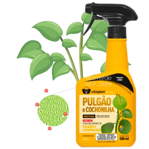Spray Controle Insetos Pulgão Cochonilha Pronto Uso Nutriplan Vitaplan ...
