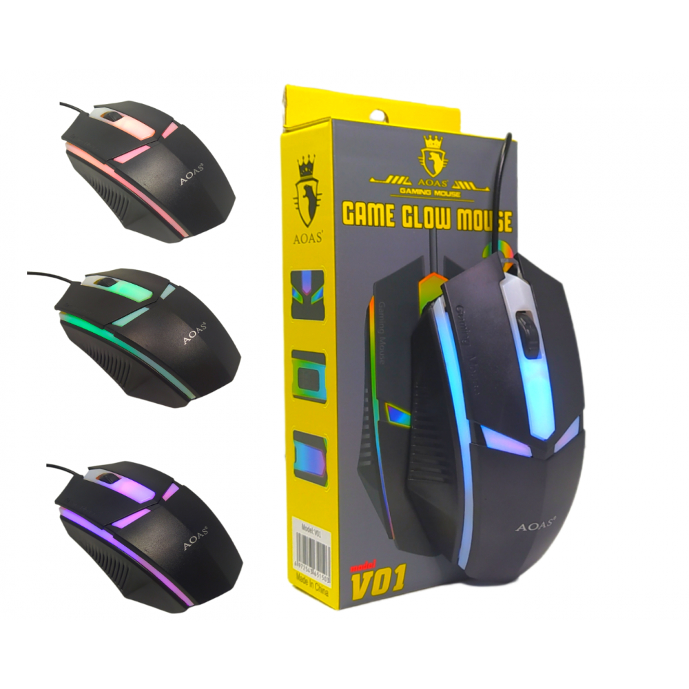 Mouse Gamer Glow RGB USB LED OAS-V01 mouse com fio gamer barato | Shopee Brasil