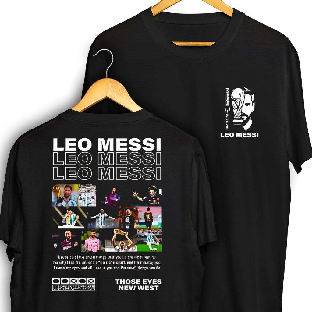 Camiseta Leo Messi Frente e Verso Streetwear Blusa Camisa Futebol 100% ...