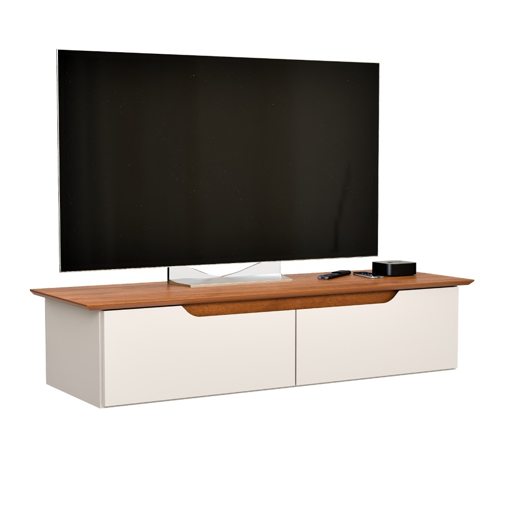 Rack Suspenso Flow 2 Portas Basculantes Para Televisão De Quarto Ou ...