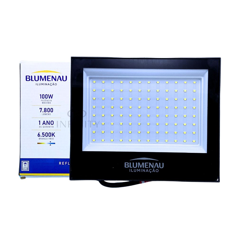 Refletor Holofote Led 100w IP66 Branco Frio 6500k Bivolt 110v 220v ...