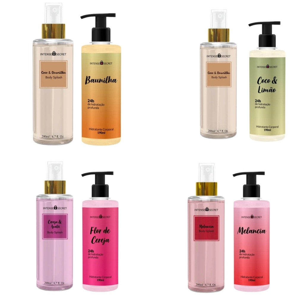 Escolha um Kit Body Splash + Hidratante - Intense Secret | Shopee Brasil