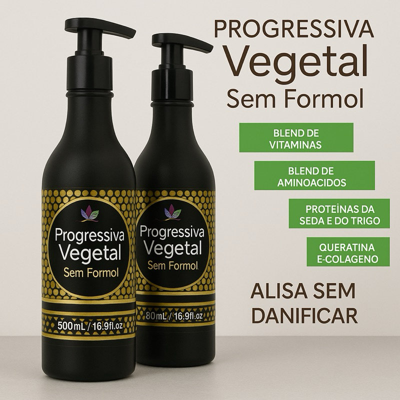 Kit Progressiva vegetal sem formol 500ML . | Shopee Brasil