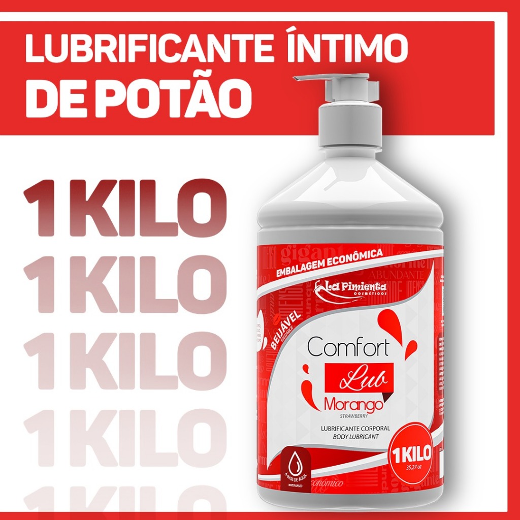 LUBRIFICANTE ÍNTIMO COMFORT LUB 1KG POTE GRANDE PARA VAGINAL, ANAL ...