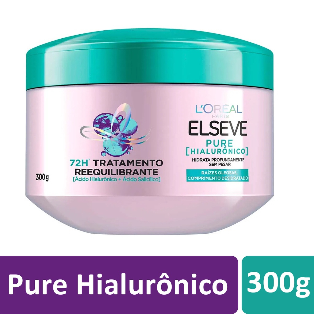 Máscara Elseve Pure Hialurônico Loréal Paris 300g | Shopee Brasil