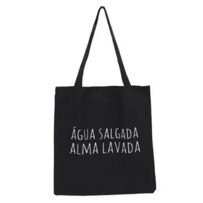 Bolsa Alma Lavada Ecobag Sustentável Cor Preto | Shopee Brasil